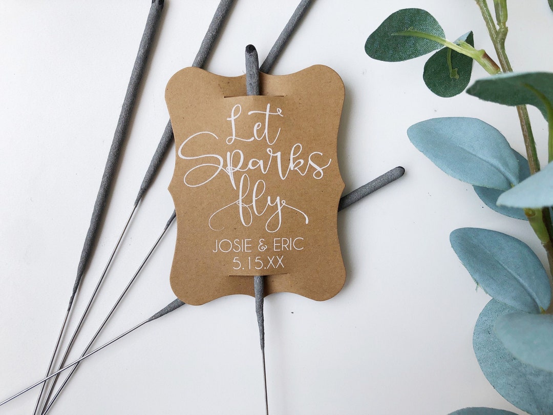 Let Sparks Fly Sparkler Tags, Perfect for Your Wedding Reception ...