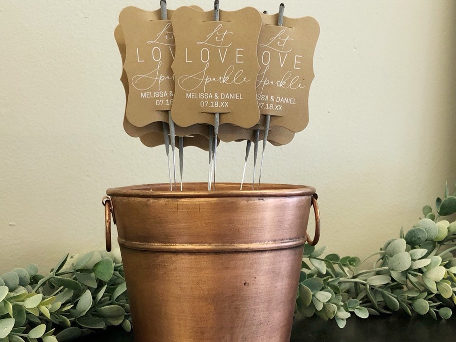 Wedding Sparkler Tag Sparkler Sleeves Custom Sparkler Tags | Etsy