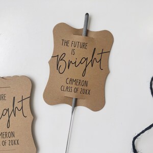 Made in USA Graduation Sparkler Tags, Sparkler Sleeves, Custom Sparkler ...