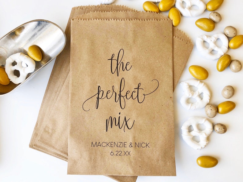 Wedding Trail Mix Snack Bar Buffet Bags, Favor Bags, Candy Bar Bags ...