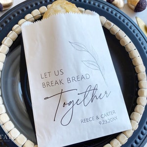 25 Personalized Bread Favor Bags | Custom Wedding Reception Gift Bag ...