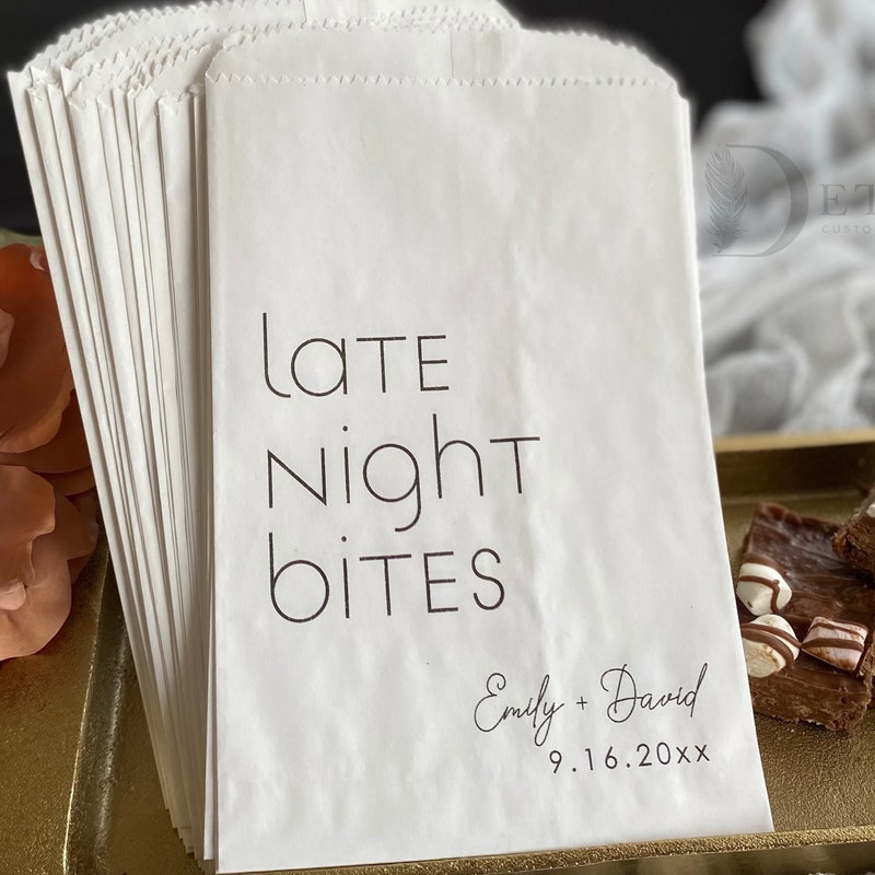 Wedding Snack Bags - Etsy