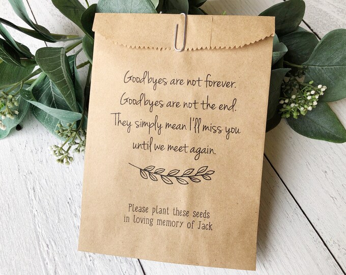Cardinal Memorial Gift Bags, Memorial Favors, Birdseed Bag (no Seeds ...