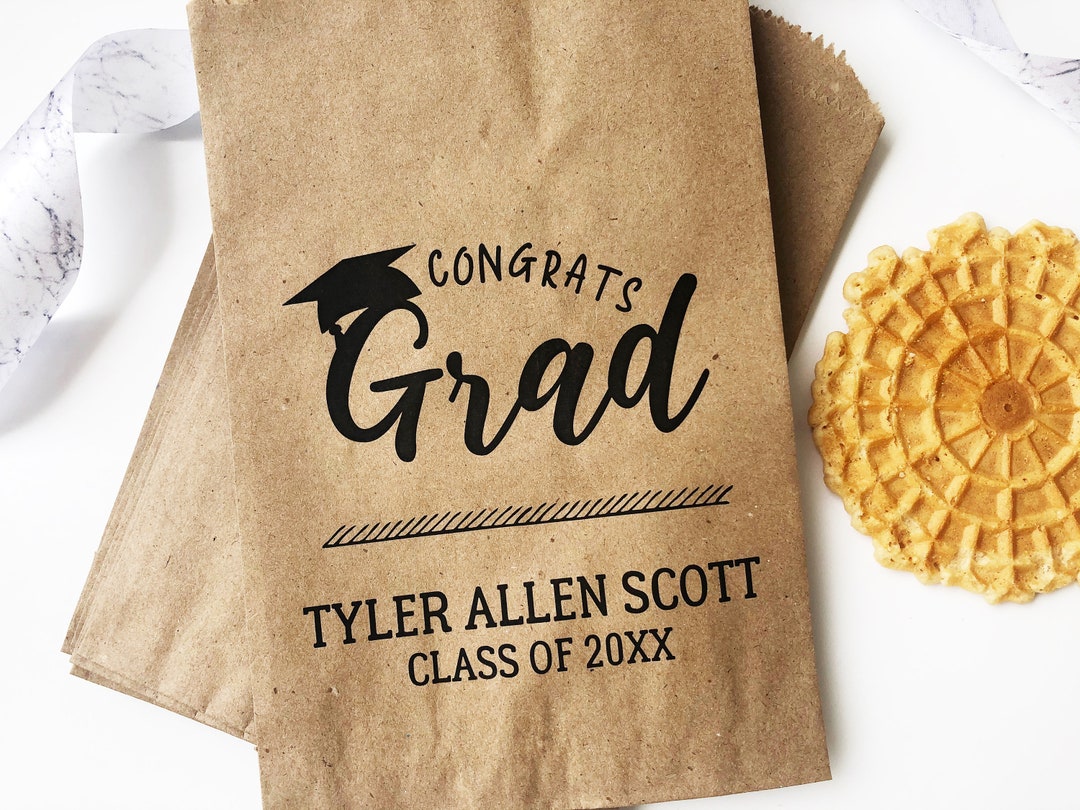 Graduation Party Favor Bag | Personalized Treat Bag | Congrats Grad ...