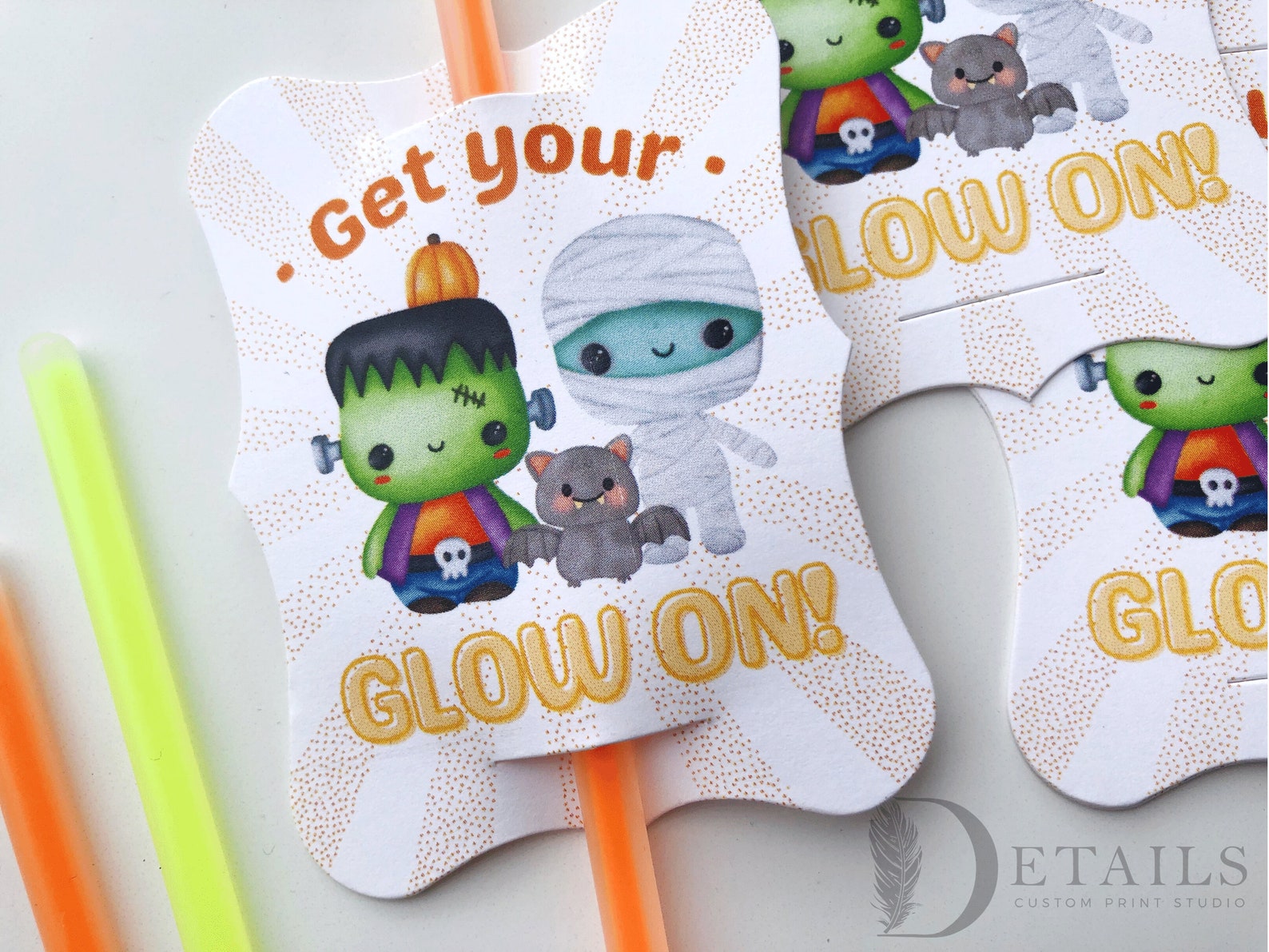 Glow Stick Favor Tags, Halloween Favor Tags, Halloween Teacher or ...