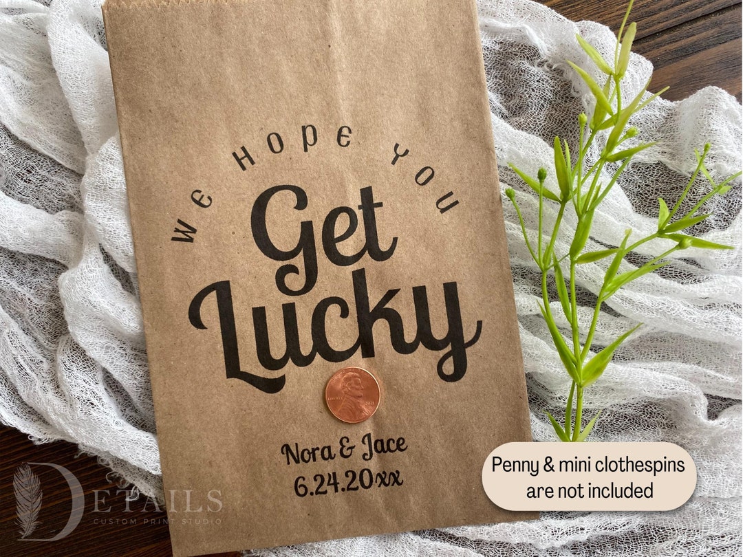 Personalized Lottery Ticket Bags, Scratch Ticket Wedding Favor Bags ...