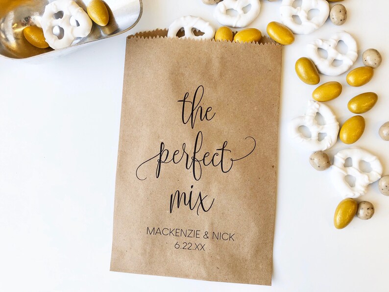 Wedding Trail Mix Snack Bar Buffet Bags, Favor Bags, Candy Bar Bags ...