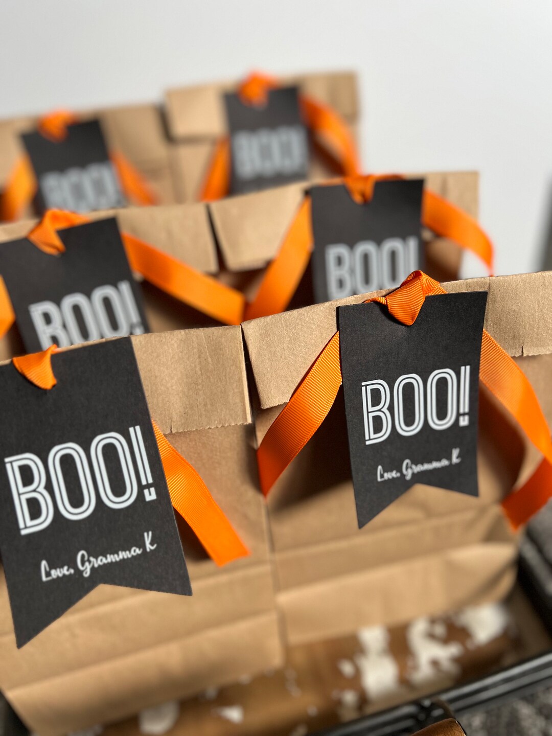 Halloween Boo Tags, Halloween Tags, Boo Basket Tags, Black Trick or ...