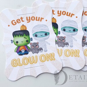 Glow Stick Favor Tags, Halloween Favor Tags, Halloween Teacher or ...