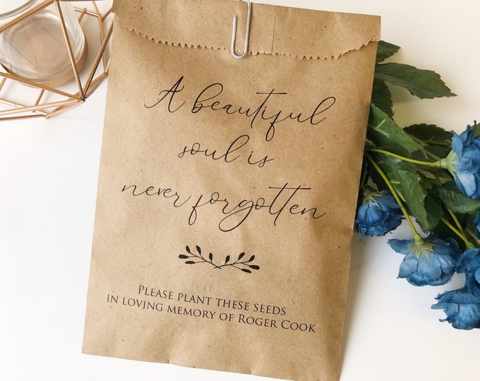 Cardinal Memorial Gift Bags, Memorial Favors, Birdseed Bag (no Seeds ...