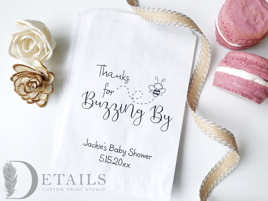 Bee Theme Baby Shower, Treats Bags to Package Goodies, Gender Neutral ...