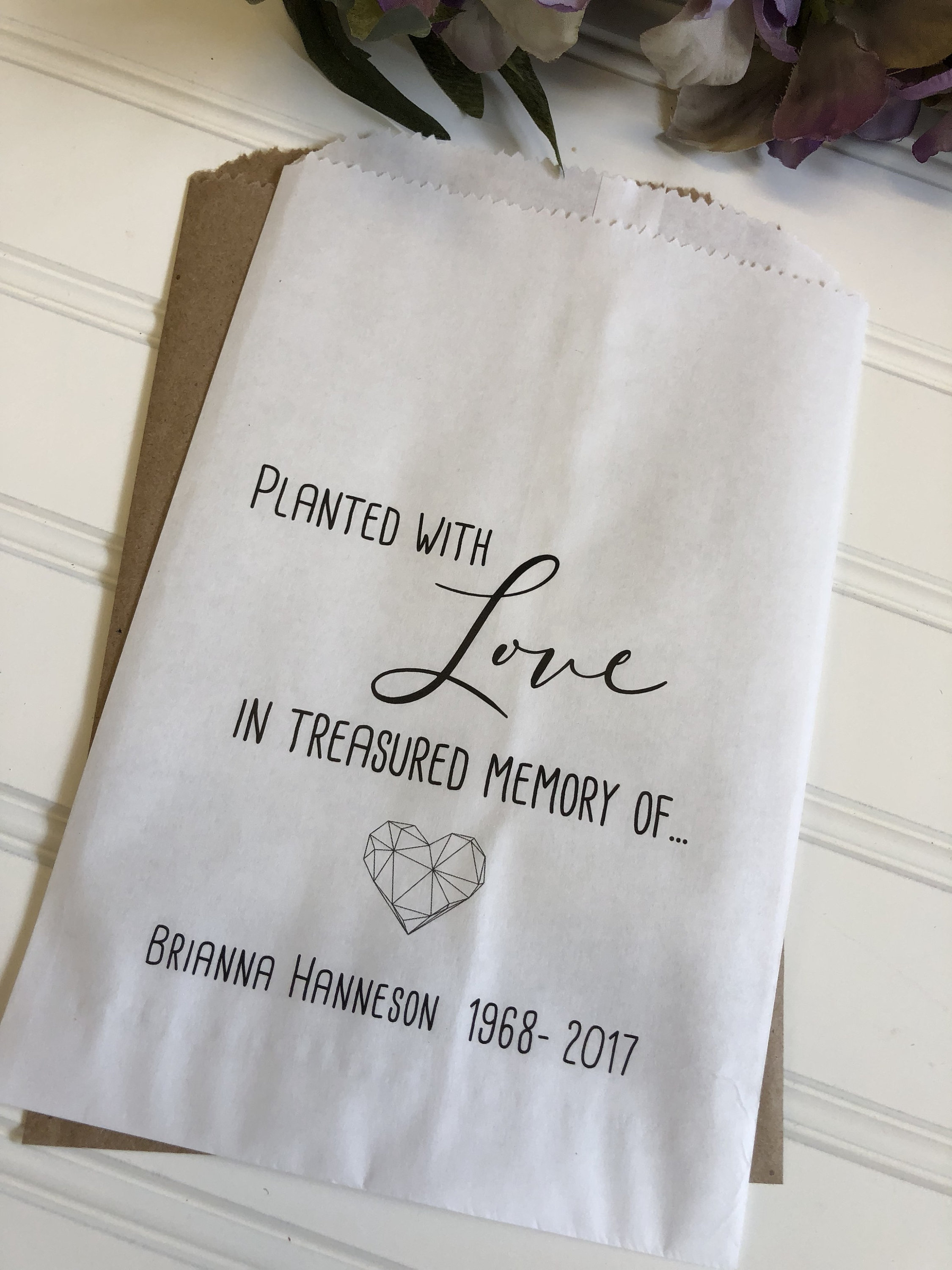 Memorial Gift Bags Funeral Favors Celebration of Life | Etsy
