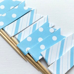 Baby Boy / Baby Blue / Cupcake Toppers / Party Picks / Set of 24 - Etsy