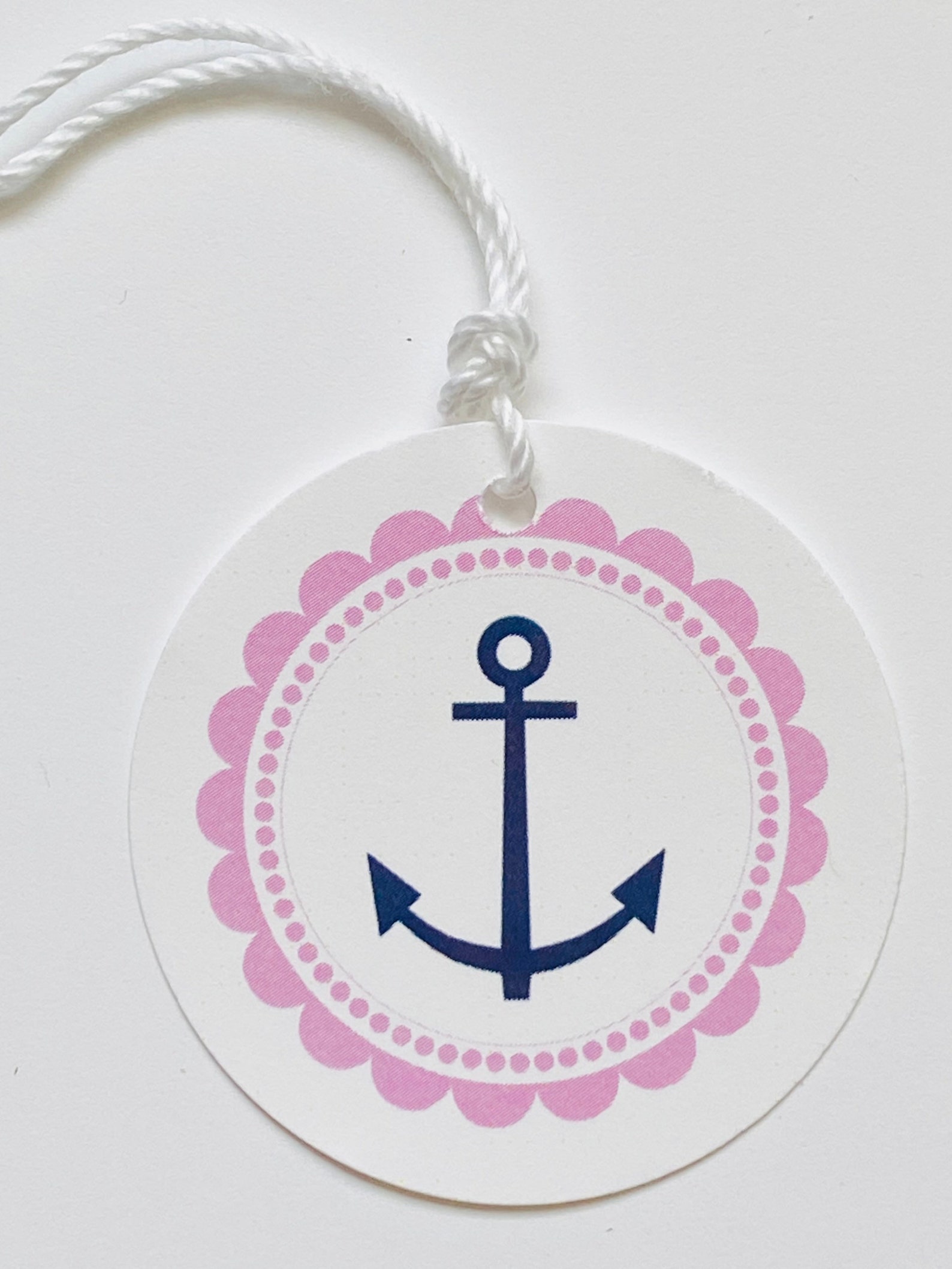Nautical Navy and Pink / Anchor / Favor / Gift Tags / Set of | Etsy