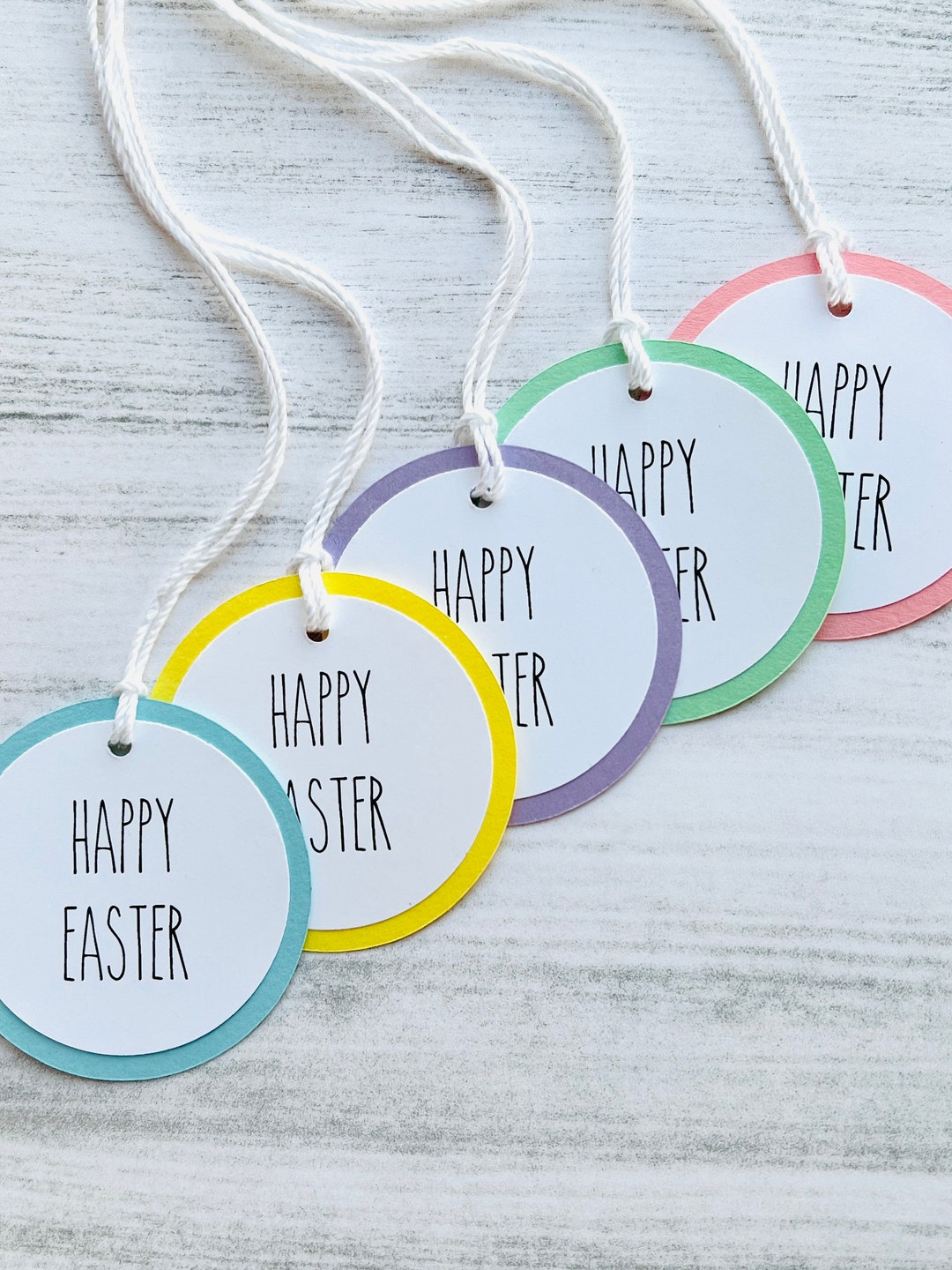 Rae Dunn Inspired Easter Gift Tags, Pastel Cardstock, Set of 5 - Etsy