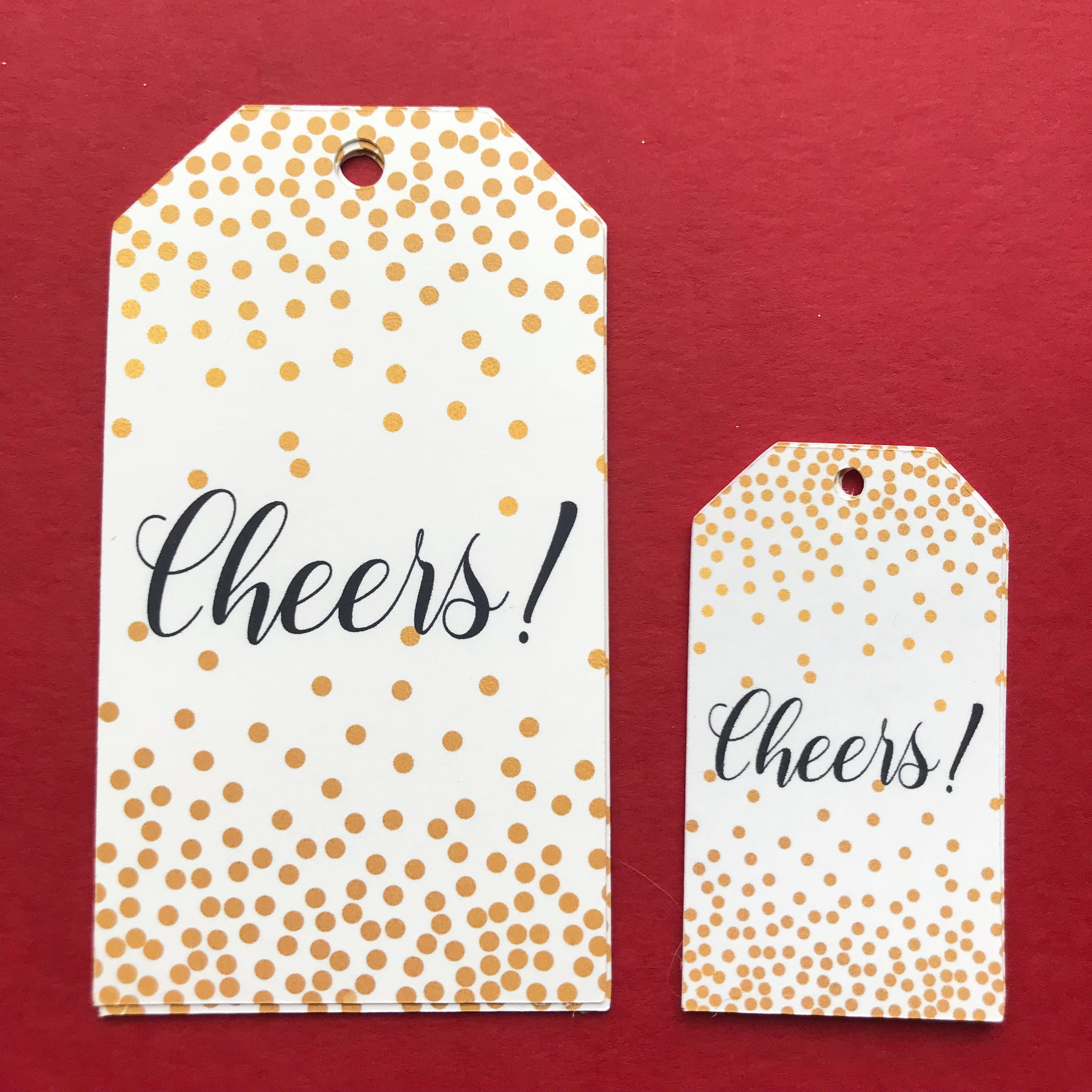 Cheers Gift Tags | Etsy