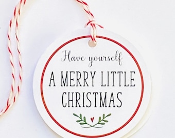 Merry Christmas Gift Tags - Etsy