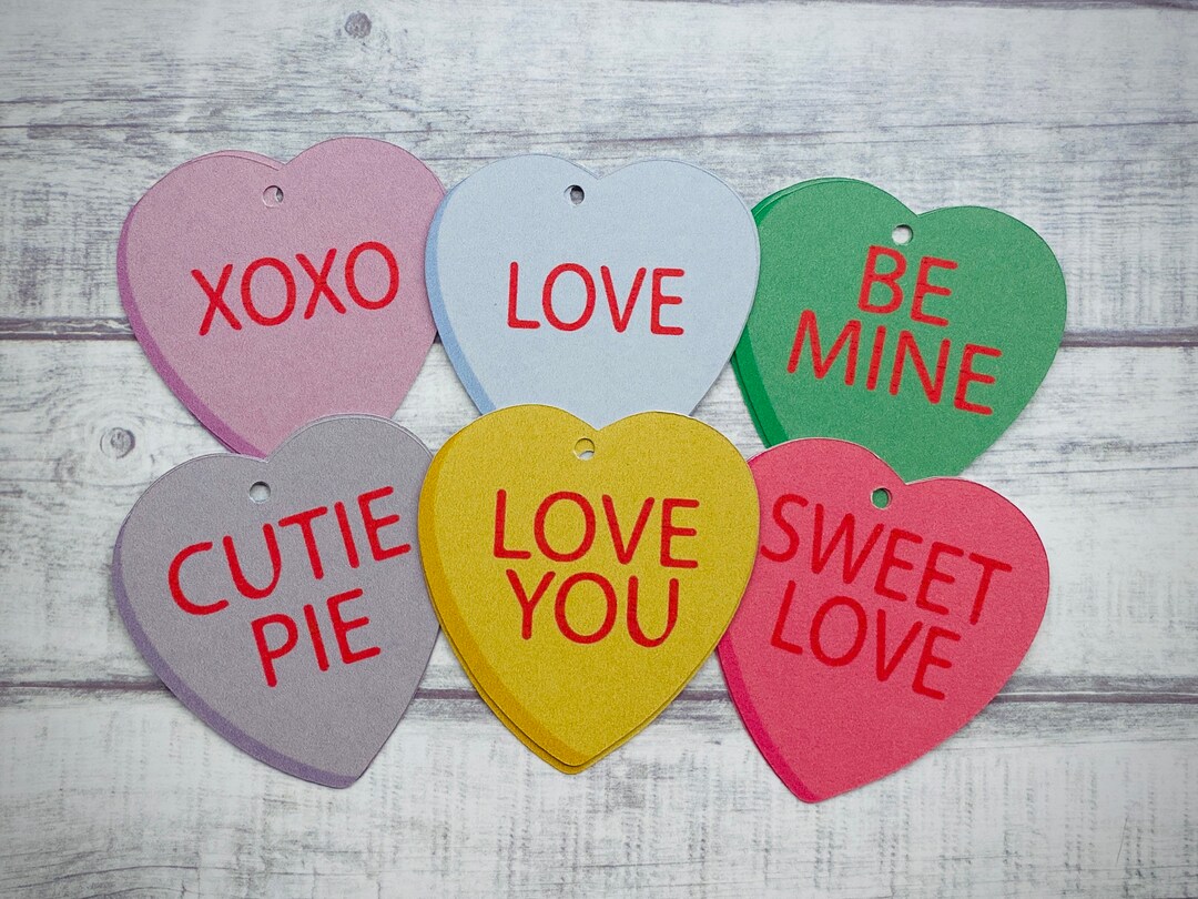 Valentine’s Day / Conversation Heart Tags - Etsy