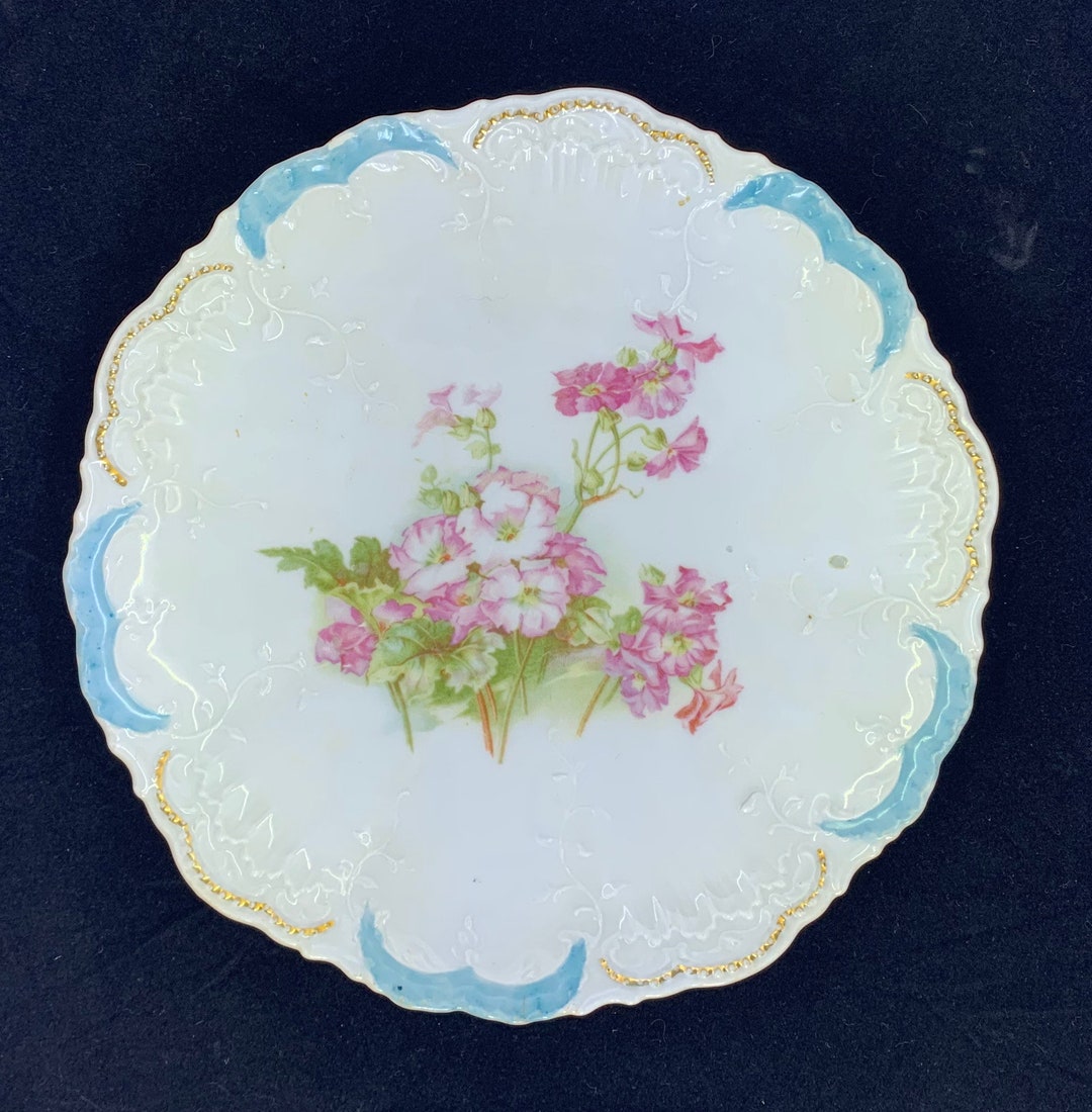 Antique Weimar Germany Pink Buttercups Scalloped Edged Plate - Etsy