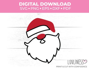 Santa Claus Bundle SVG Santa Svg Santa Claus Face Svg Santa - Etsy