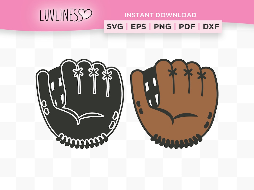 Baseball Glove SVG for Cricut & Silhouette, Easy to Layer Baseball ...