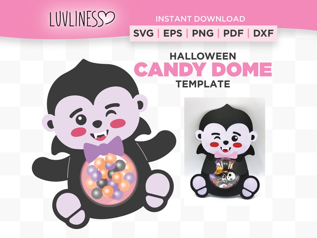 Halloween Candy Dome SVG With Closing for Cricut & Silhouette ...