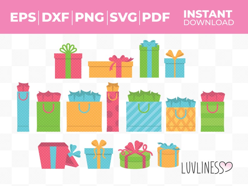 Set of 15 Gift Boxes and Gift Bags SVG Bundle Holiday - Etsy