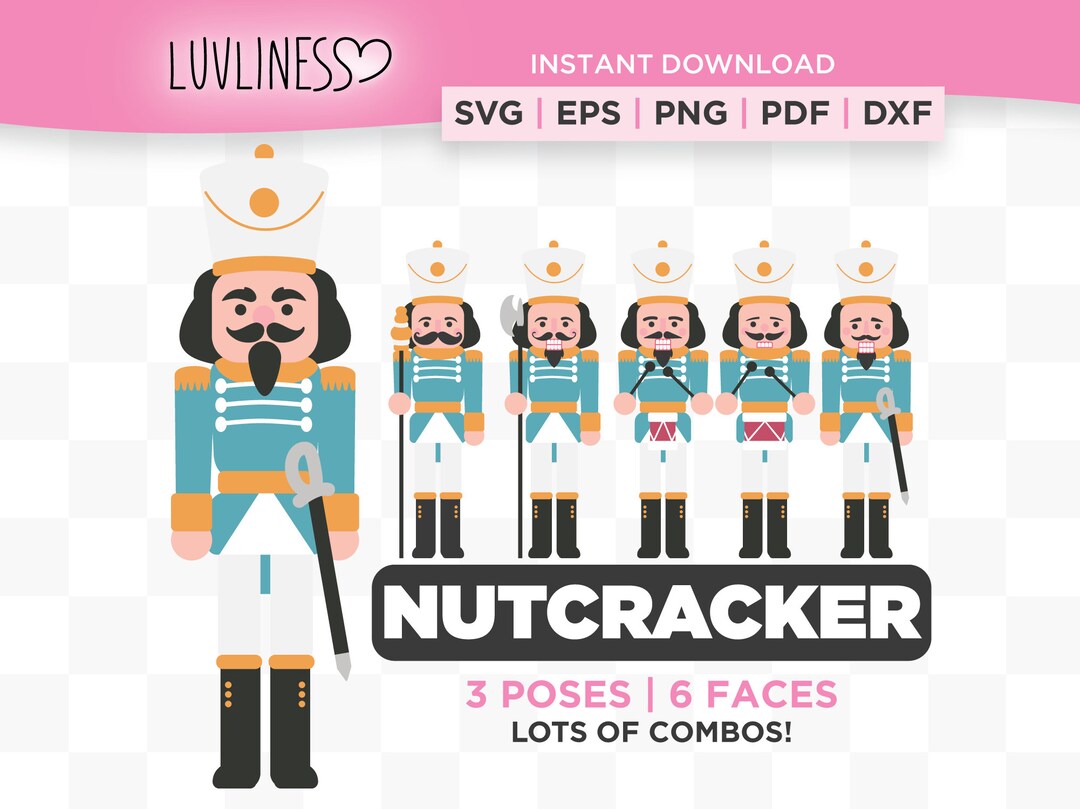 Set of 6 Nutcracker SVG Bundle, Nutcracker Clip Art for Cricut ...