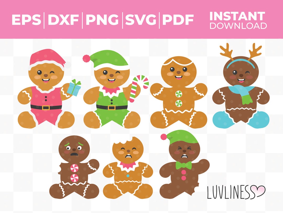 Gingerbread Man SVG Bundle, Gingerbread Man for Cricut & Silhouette ...
