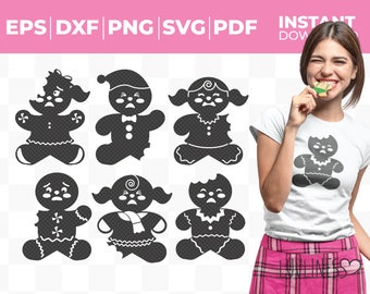 Broken Gingerbread Man Svg - Etsy