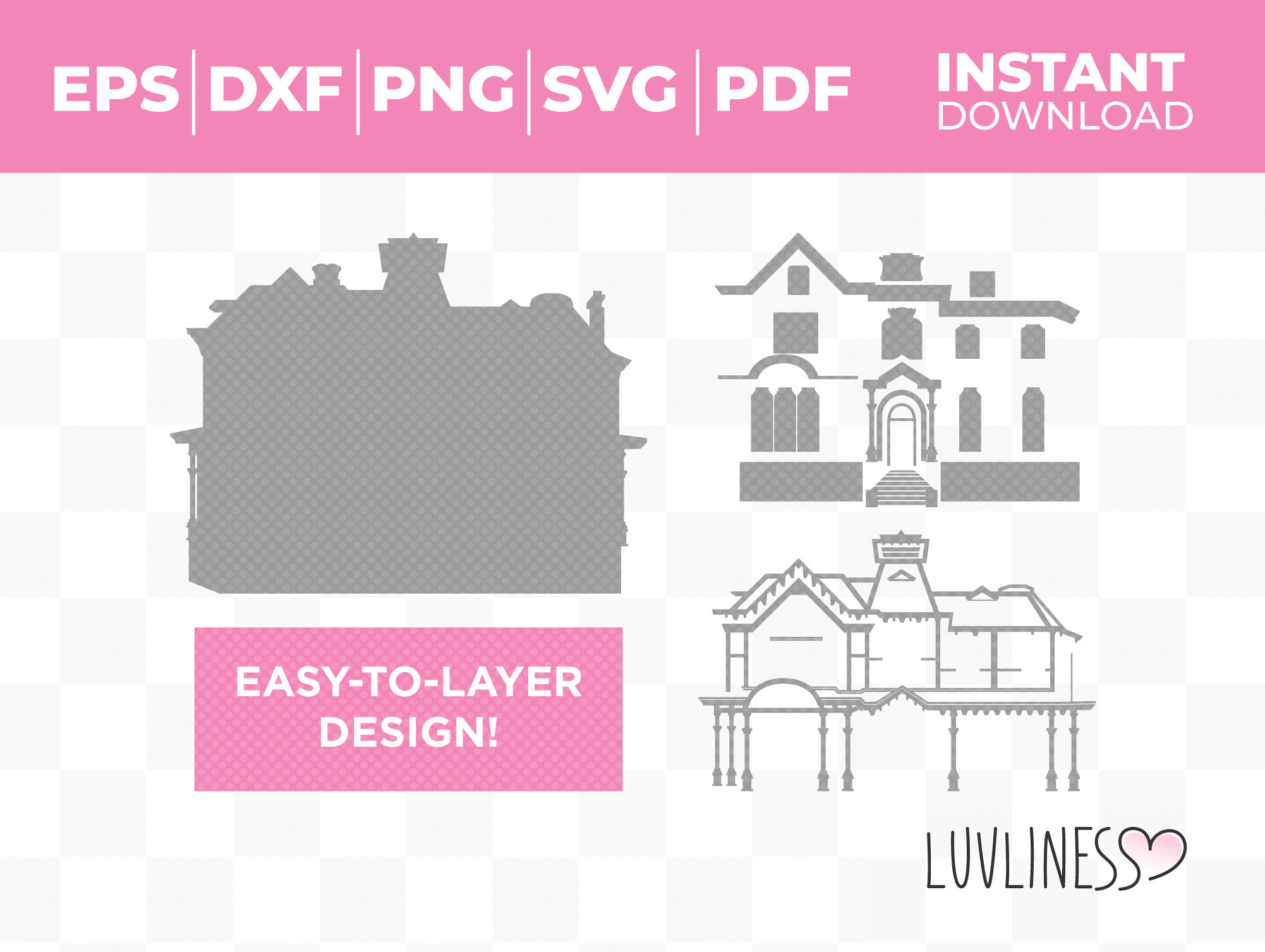 Victorian House Silhouette