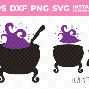 Hocus Pocus Witches Cauldron SVG Bundle, Instant Download for Cricut ...