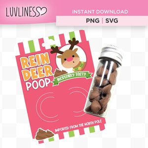 Elf Poop, Reindeer Poop, Snowman Poop, Printable Template for Cricut ...
