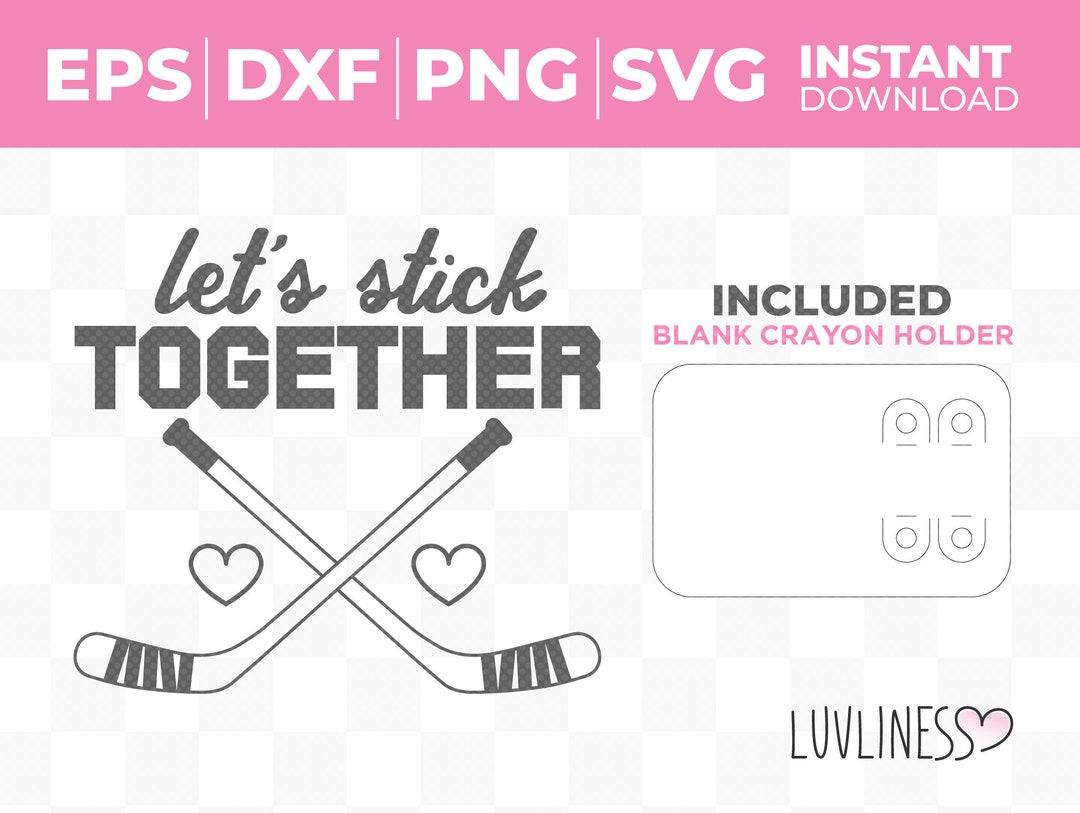 Hockey Stick Heart SVG, Hockey Valentines SVG, Instant Download for ...