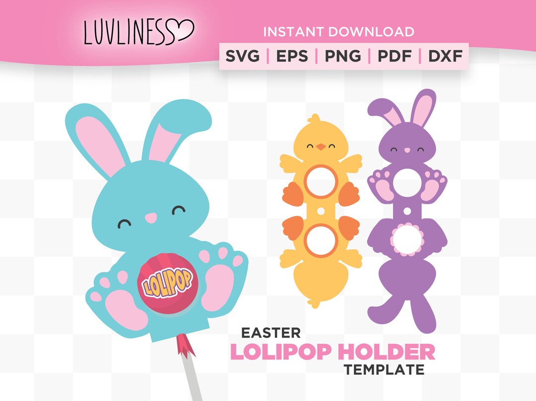 Easter Lollipop Holder SVG Instant Download for Cricut & Silhouette ...