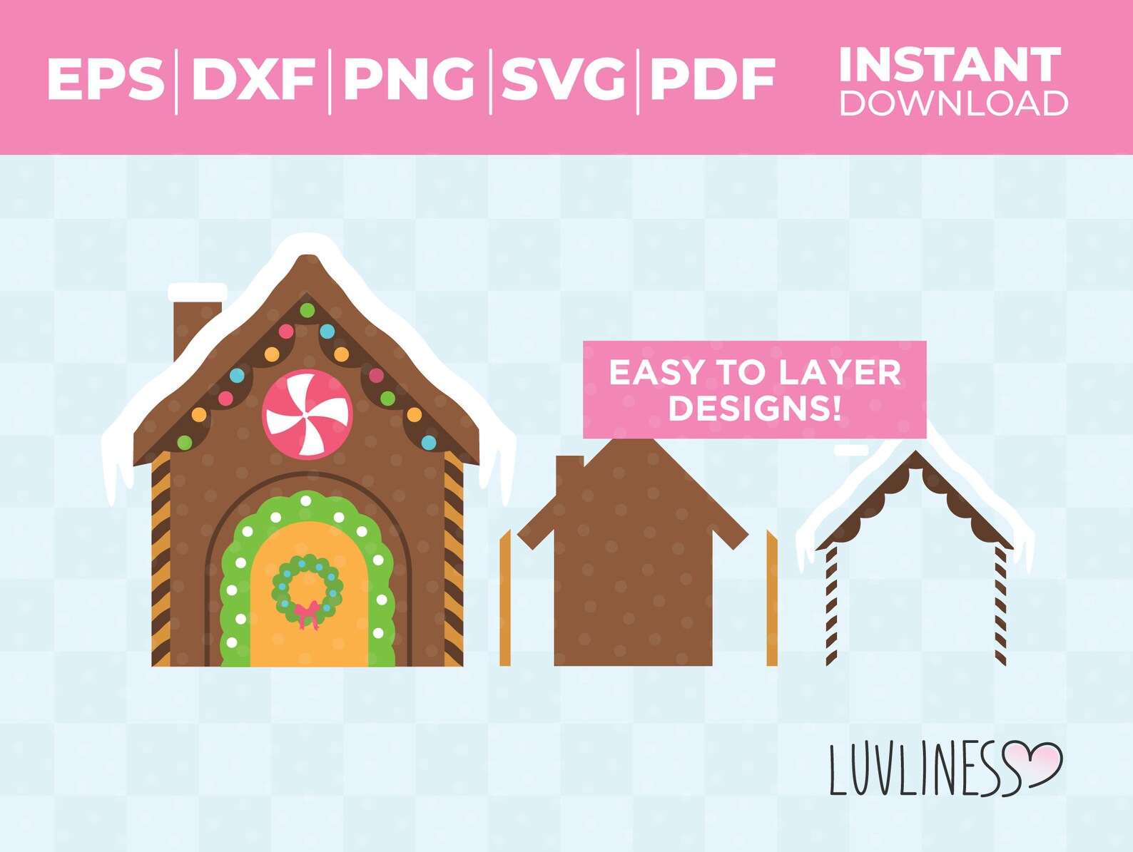 Gingerbread House SVG Bundle: Christmas Clip Art (digital Download) - Etsy