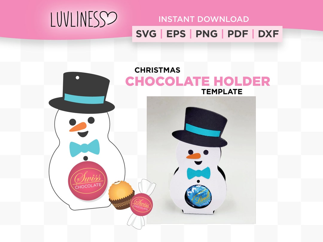 Christmas Chocolate Holder SVG for Cricut & Silhouette, Christmas Candy ...