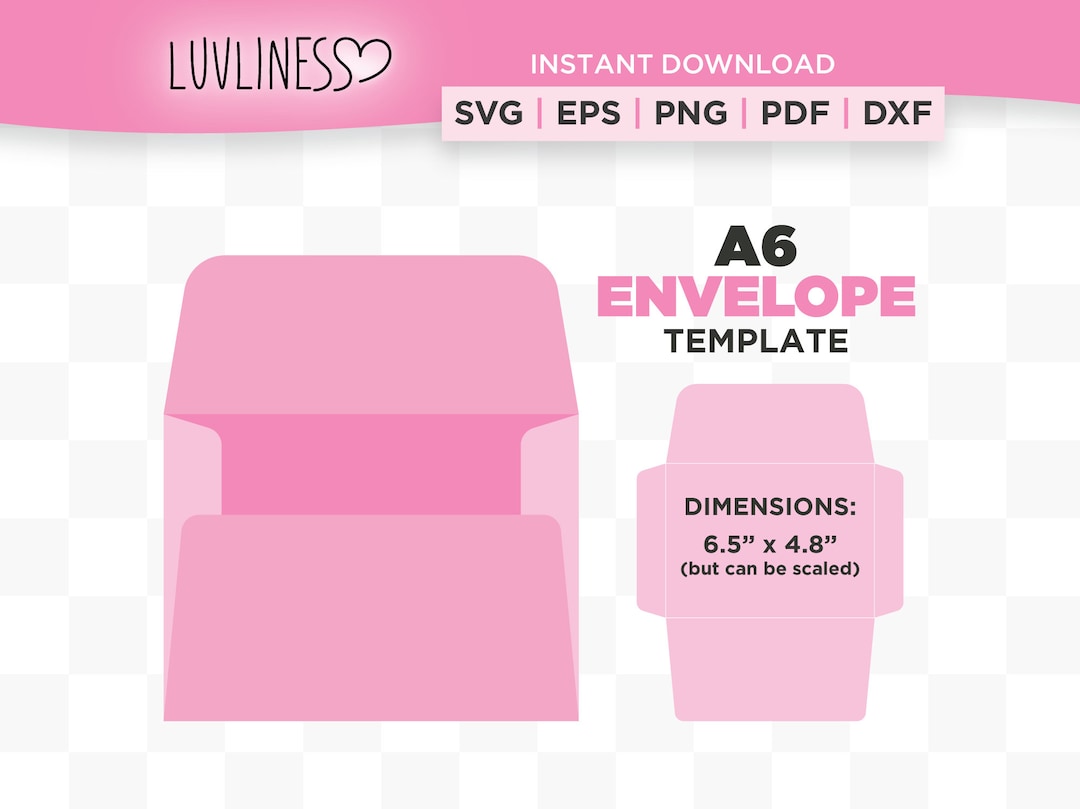 A6 Envelope Template SVG, A6 Photo Envelope, Instant Download for ...
