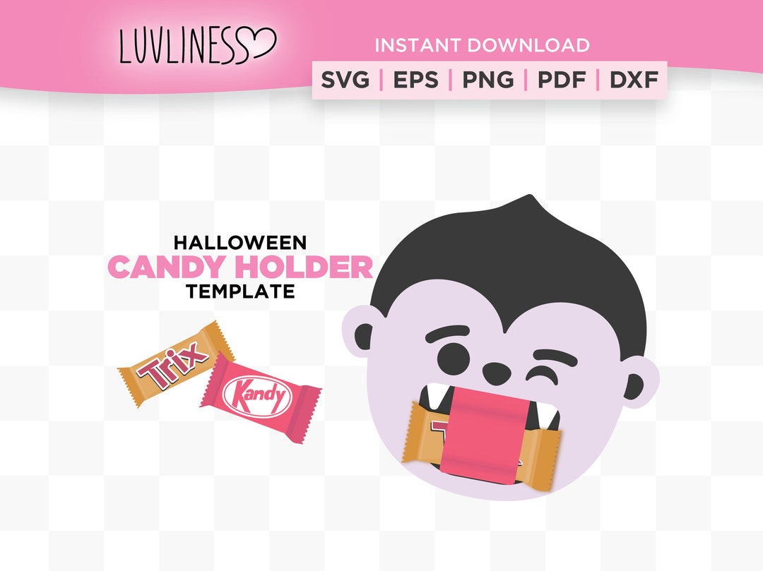 Halloween Candy Holder SVG for Cricut & Silhouette, SVG Dracula Candy ...