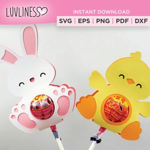 Easter Lollipop Holder SVG Instant Download for Cricut & Silhouette ...