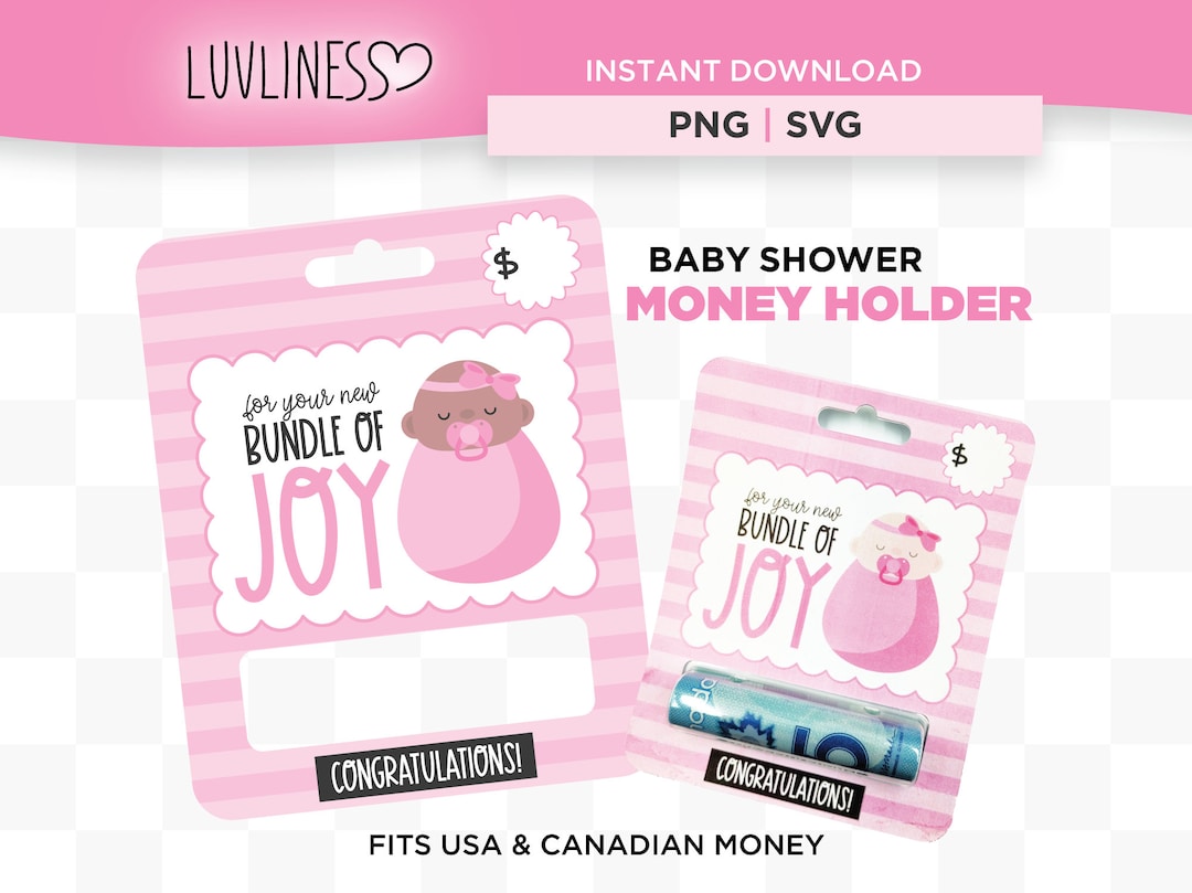 Baby Shower Money Card PNG, Print Then Cut Cricut Template, Baby Shower ...