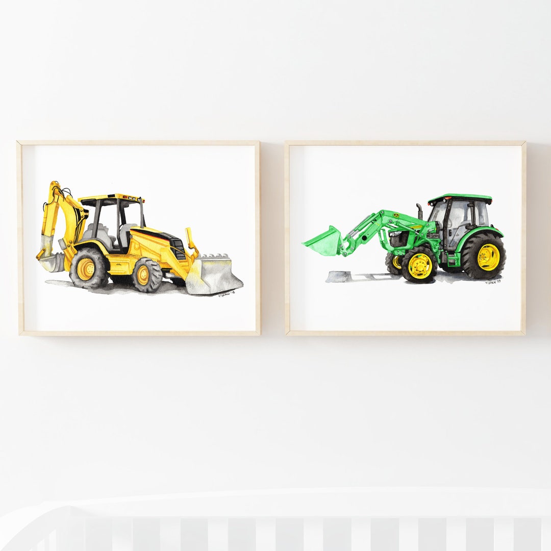 Printable Loader Wall Art, Equipment Wall Decor, Boy Nursery, Playroom ...