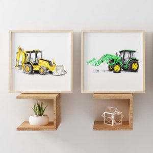 Printable Loader Wall Art, Equipment Wall Decor, Boy Nursery, Playroom ...