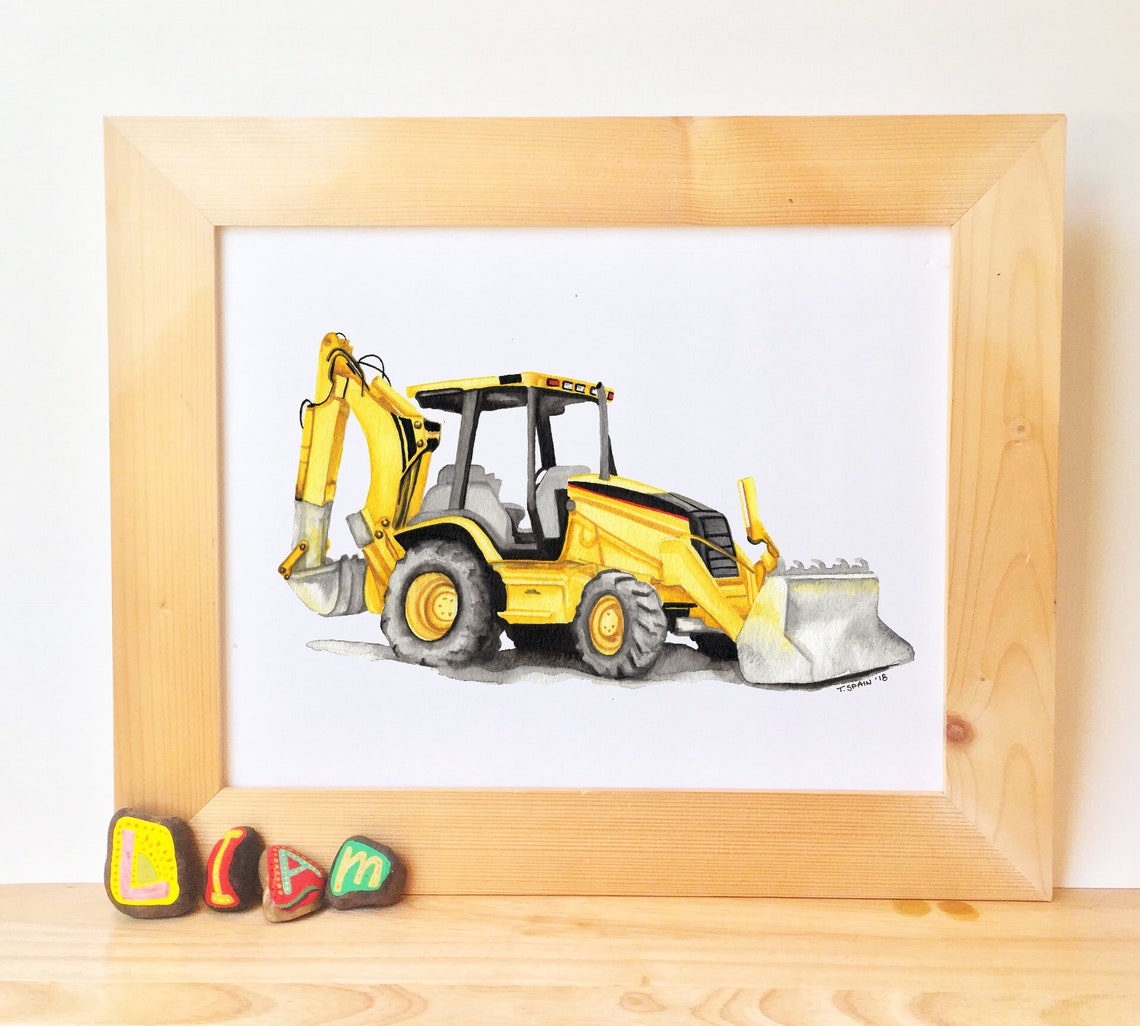 Printable Loader Wall Art Equipment Wall Decor Boy Nursery - Etsy
