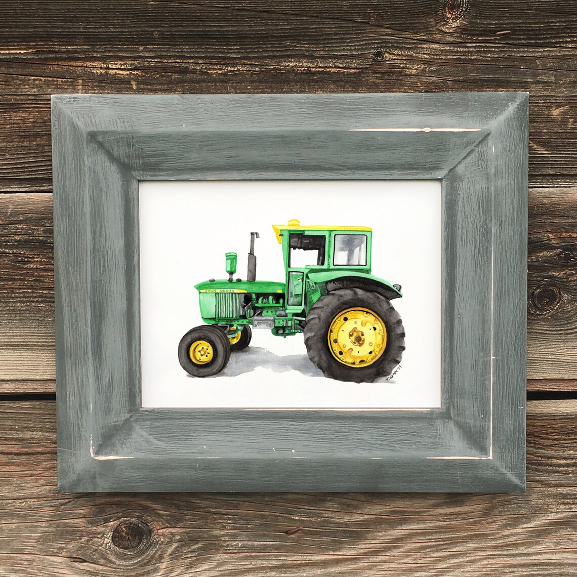 Printable Green Tractor Wall Art, Boys Nursery Prints, Digital Download ...