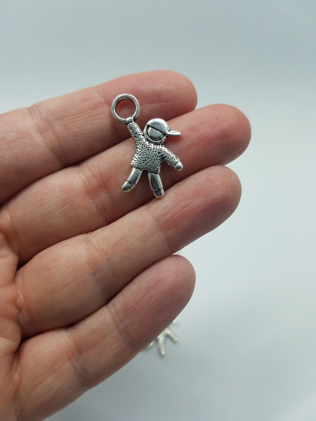 Silver Boy Charms, 5 Boy Charms, Boy Charms, Silver Boy Charms - Etsy