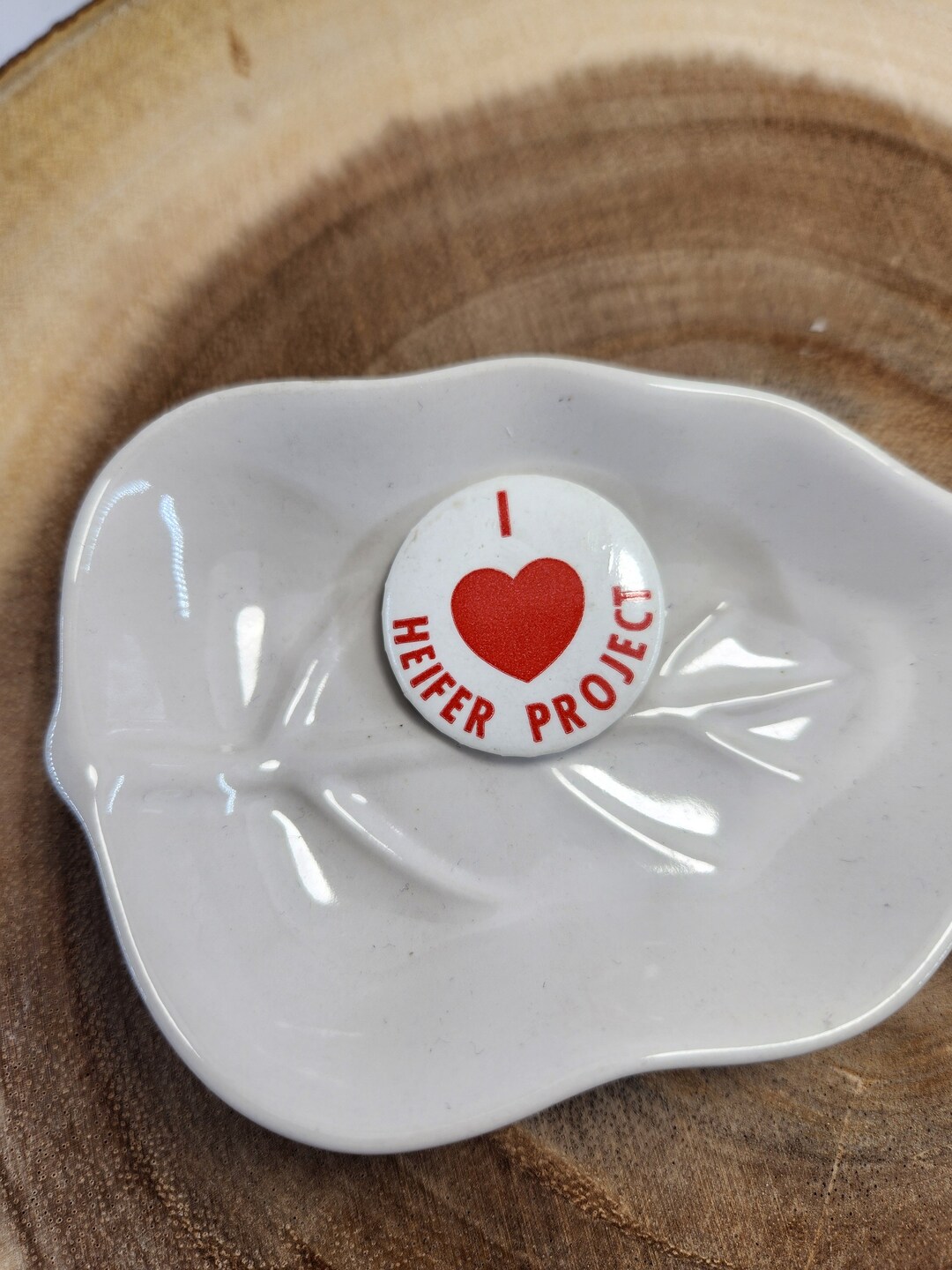 Vintage I Heart Heifer Profect Pin, I Love Heifer International Project ...