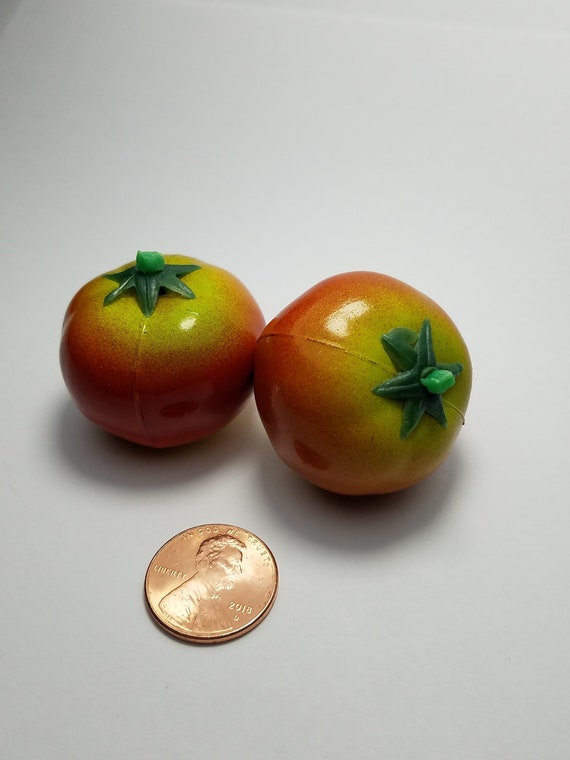 Vintage Artificial Decorative Tomatoes 2 Small Piece | Etsy