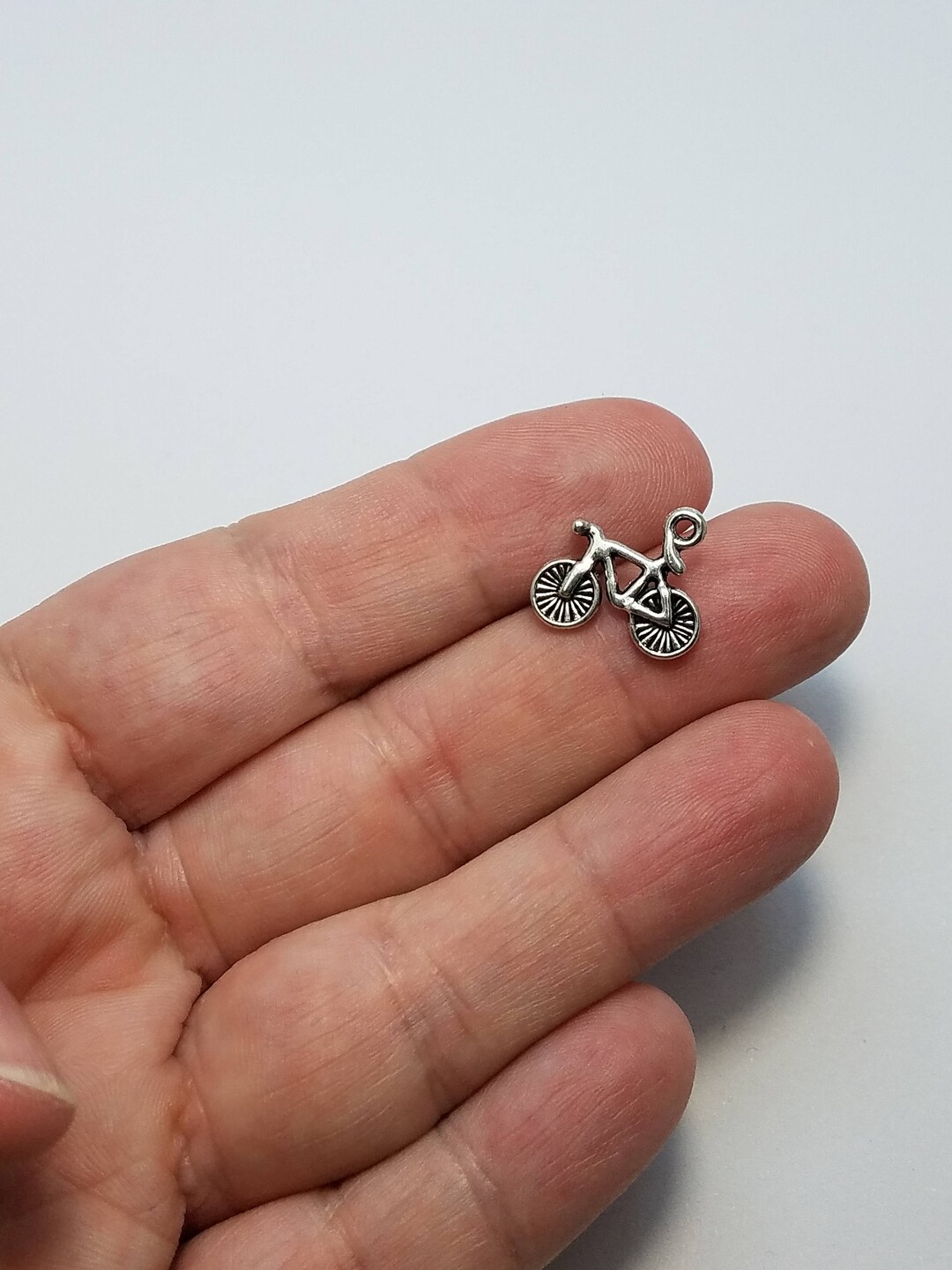 6 Silver Small Bicycle Charms, 6 Bicycle Charms, Small Bike Charms ...
