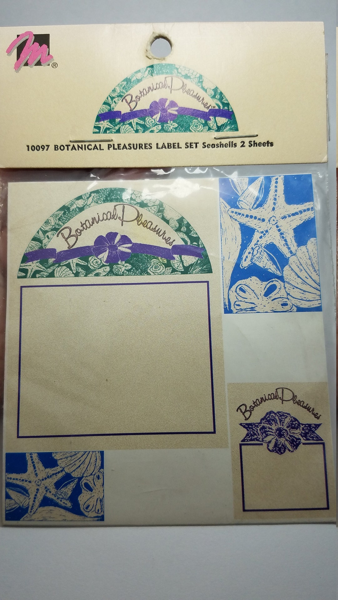 Botanical Pleasures Label Set, Label Set, Seashells Labels - Etsy